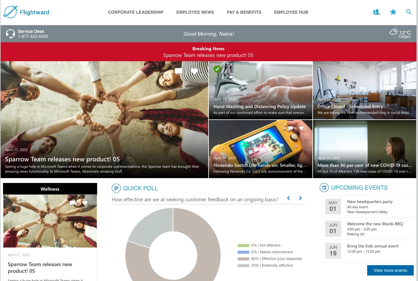 Corporate Comms on Microsoft Teams
